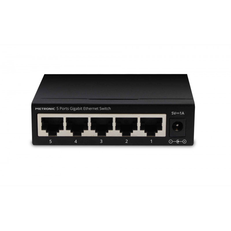 Switch RJ 45 5 ports - Gigabit Ethernet - noir